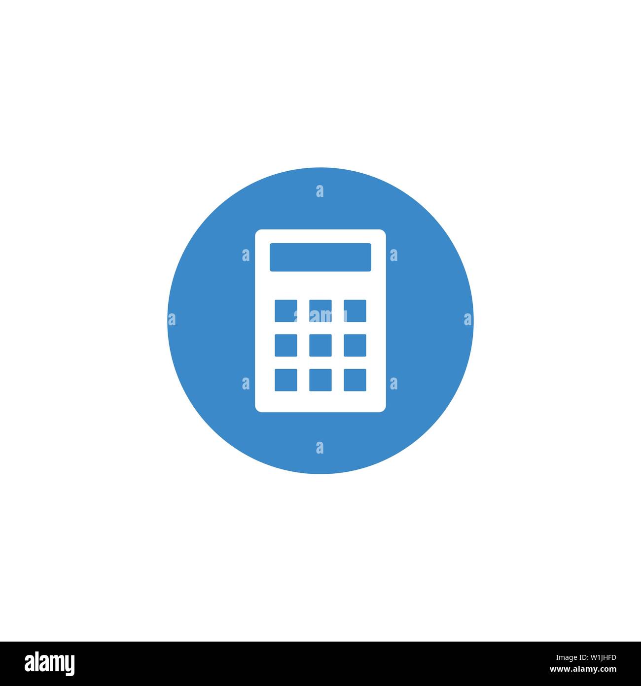 Vector illustration, flat design. Business calculator icon Stock Vector ...
