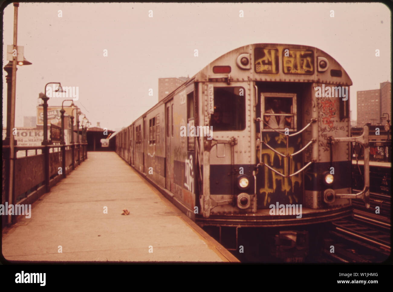 TRAINS LIKE THIS ONE HAVE BEEN SPRAY-PAINTED BY VANDALS Stock Photo - Alamy