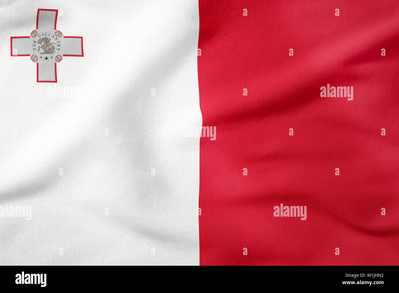 National Flag of Malta - Rectangular Shape patriotic symbol Stock Photo ...