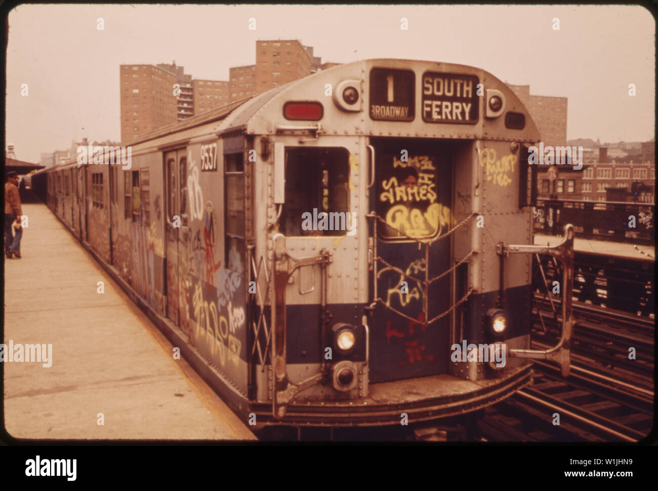 TRAINS LIKE THIS ONE HAVE BEEN SPRAY-PAINTED BY VANDALS Stock Photo - Alamy