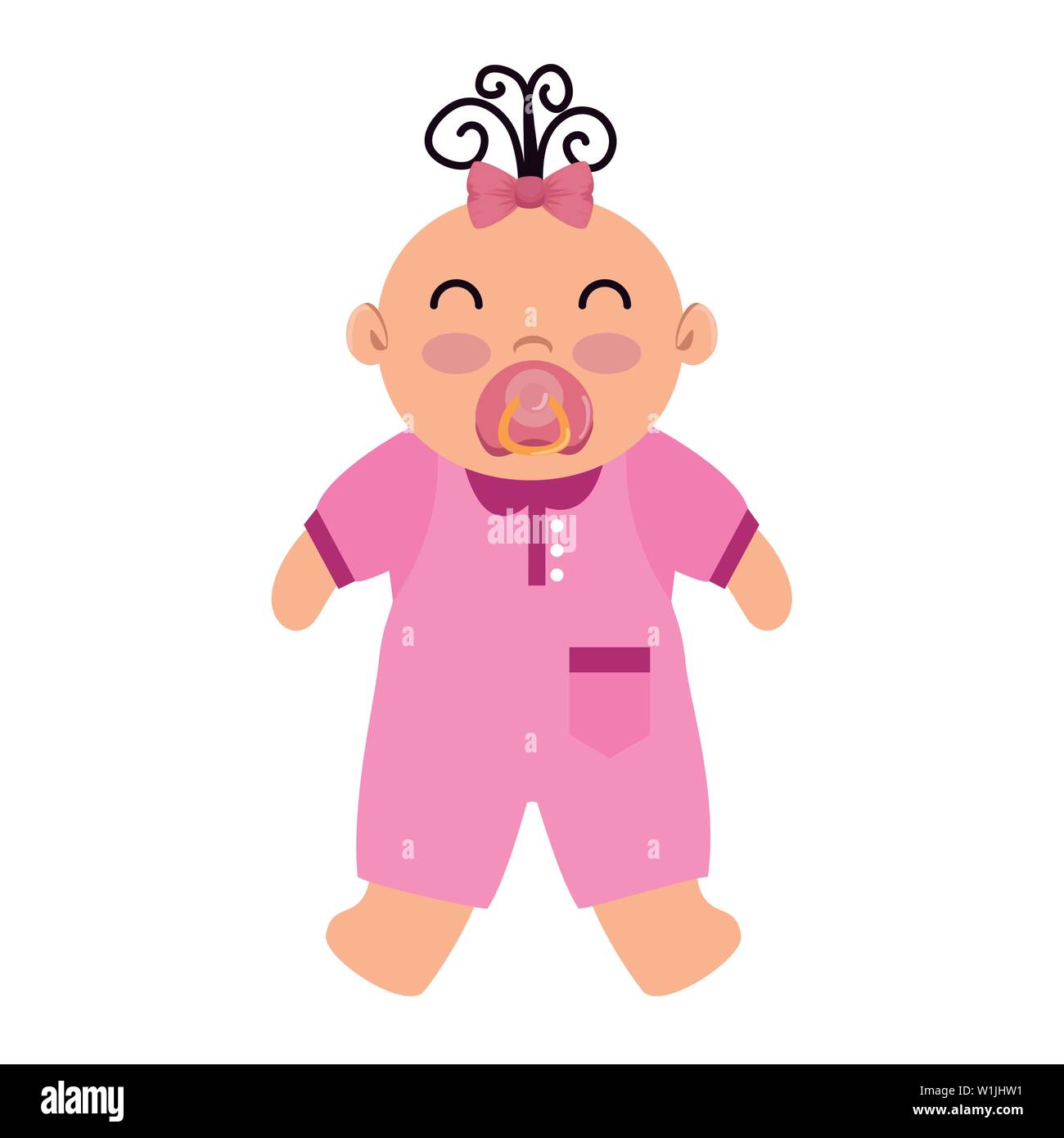 cute little baby girl character Stock Vector Image & Art - Alamy