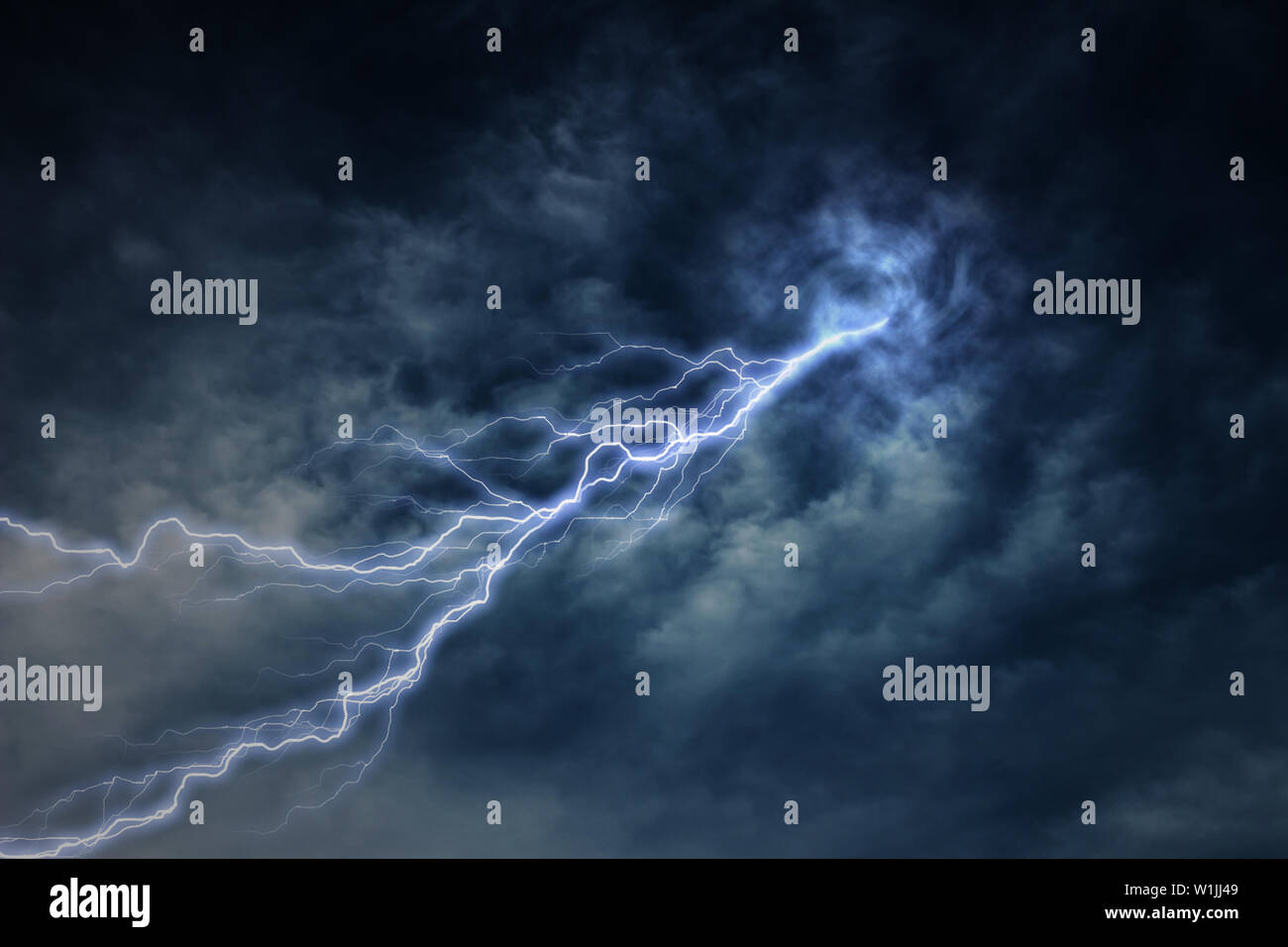 lightning strike during an electrical storm Stock Photo - Alamy