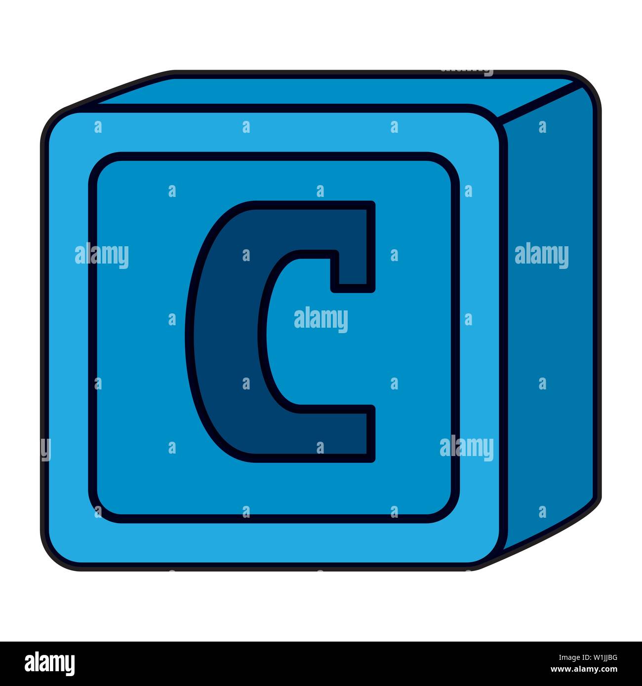 alphabet block toy baby with letter c Stock Vector Image & Art - Alamy