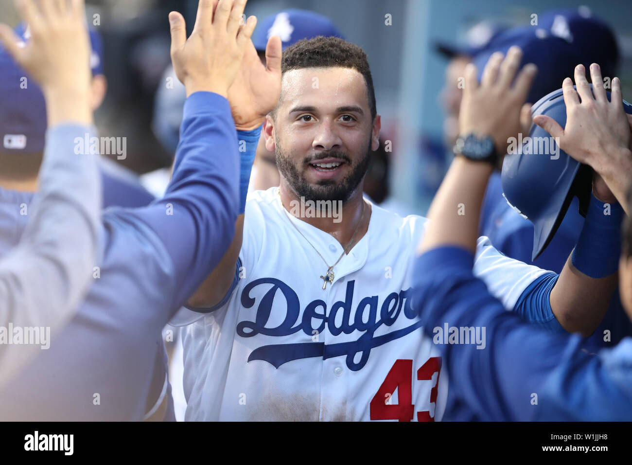 Los Angeles, CA, USA. 2nd July, 2019. Los Angeles Dodgers third baseman ...