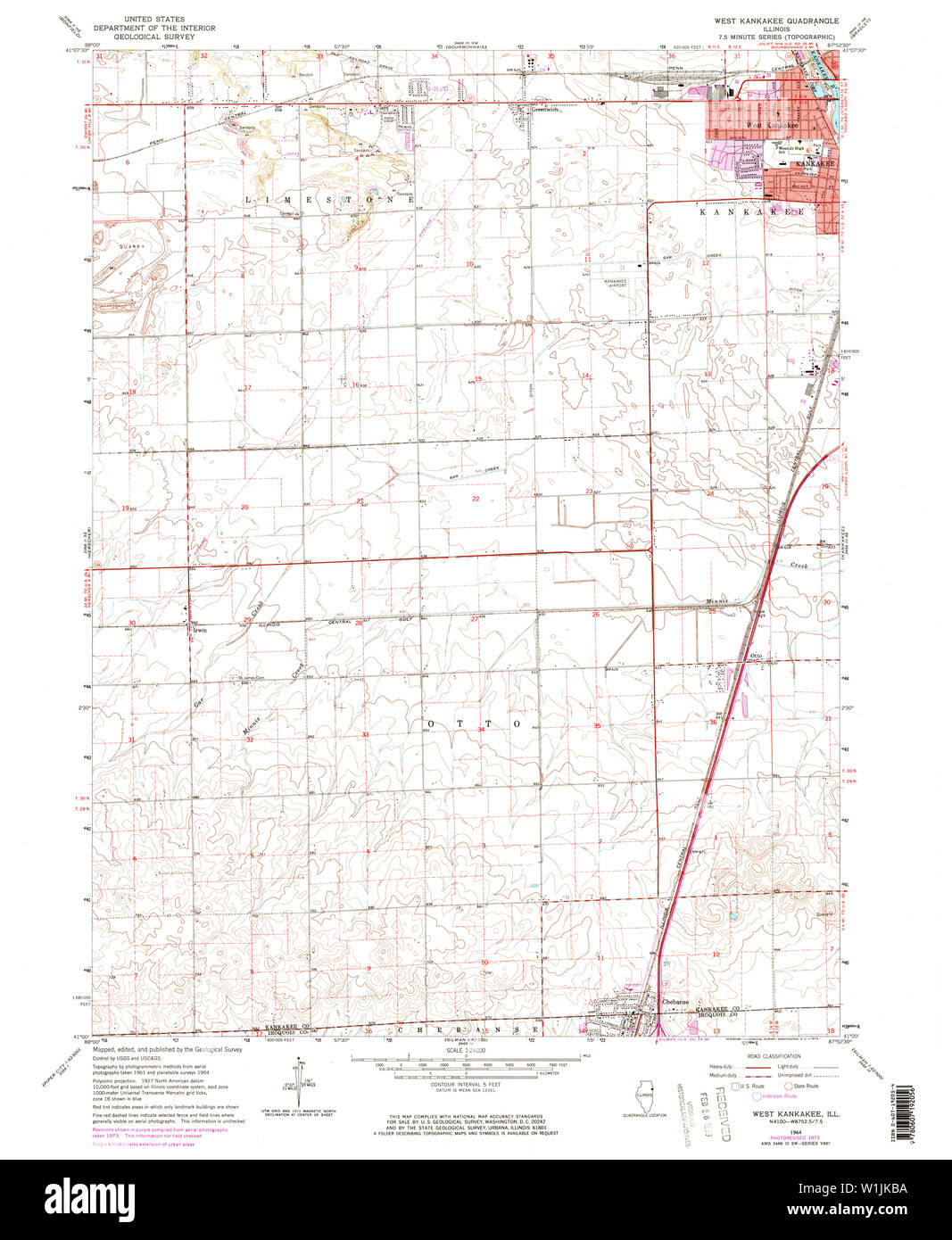 Map of kankakee Cut Out Stock Images & Pictures - Alamy