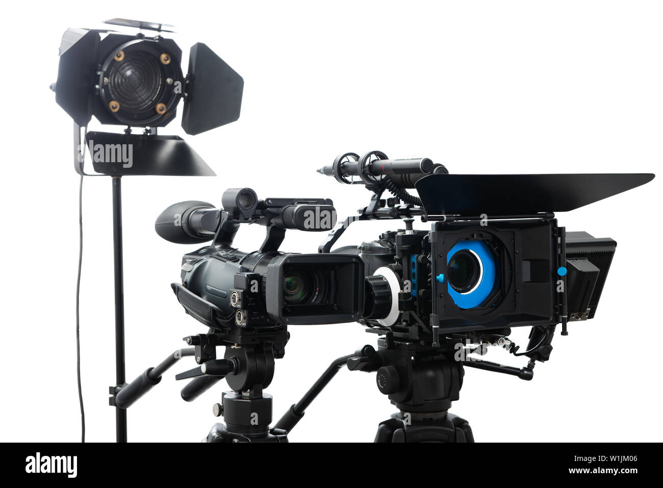 slr video camera rig isolated on the white background Stock Photo - Alamy