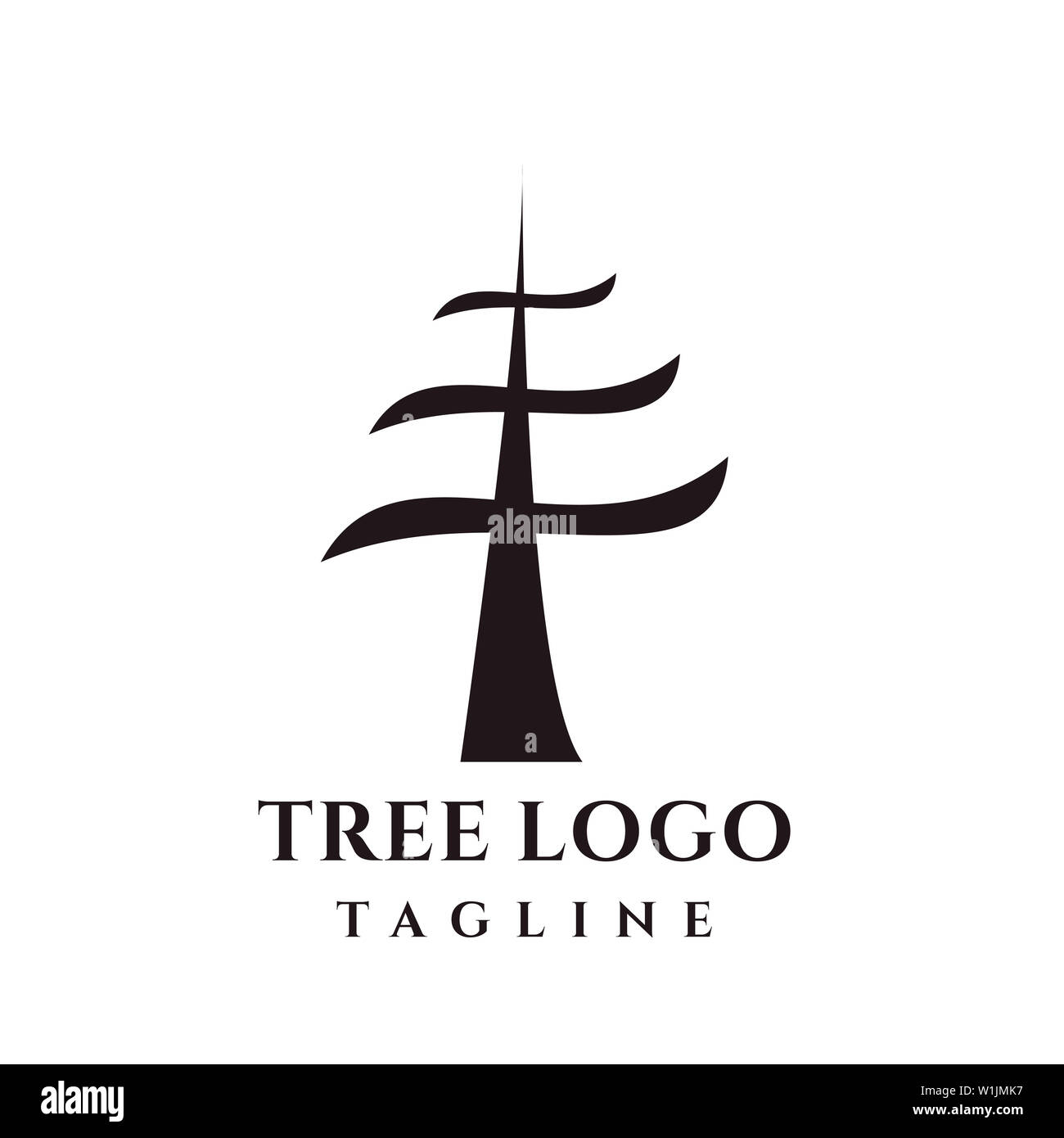 Tree logo design or tree symbol, icon for nature business Stock Photo ...
