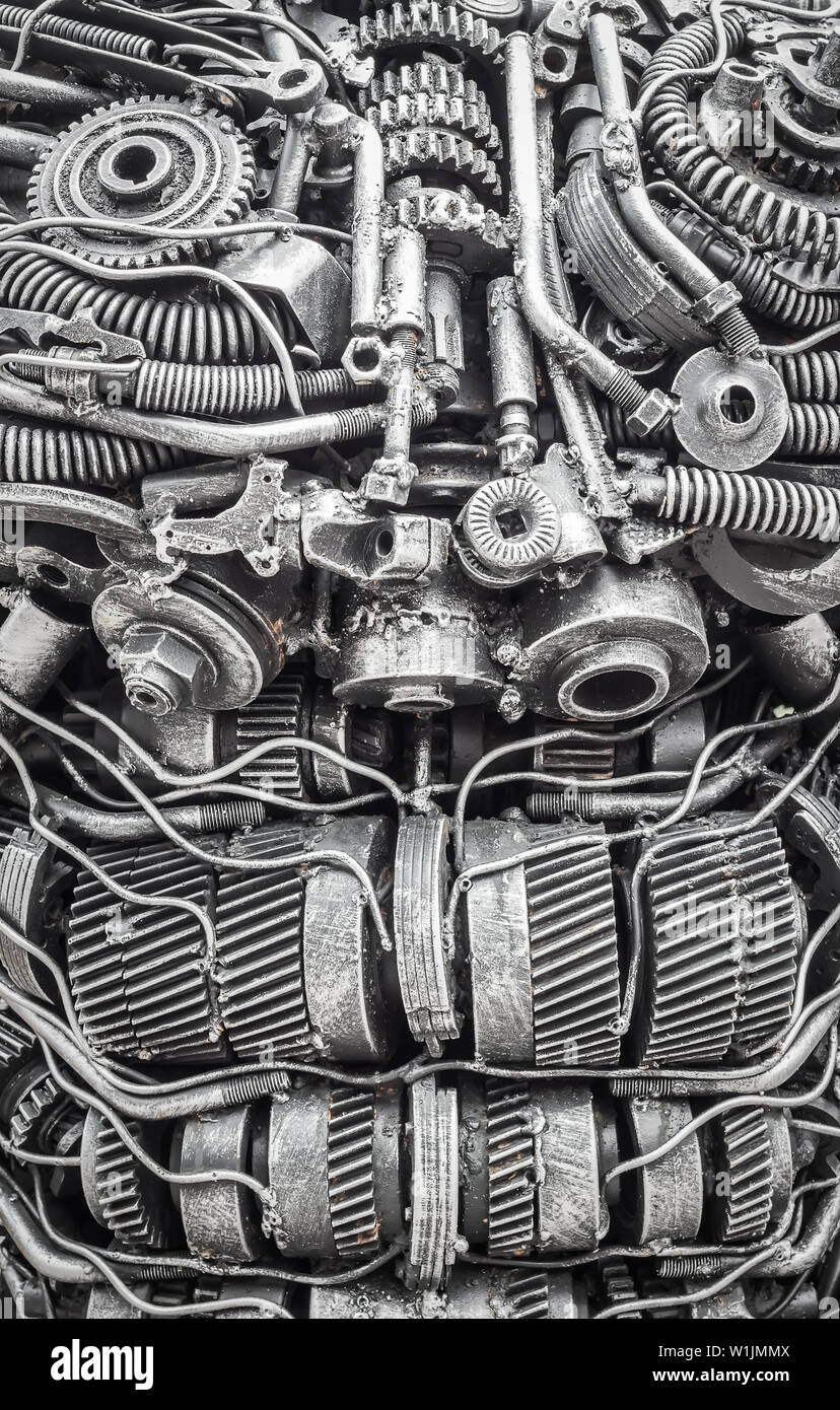 Background metal steel gear robot Stock Photo - Alamy