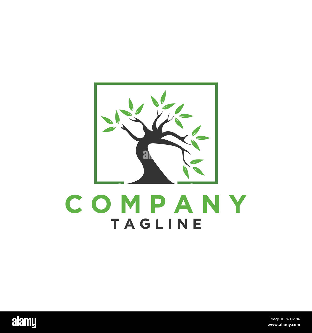 Tree logo design or tree symbol, icon for nature business Stock Photo ...