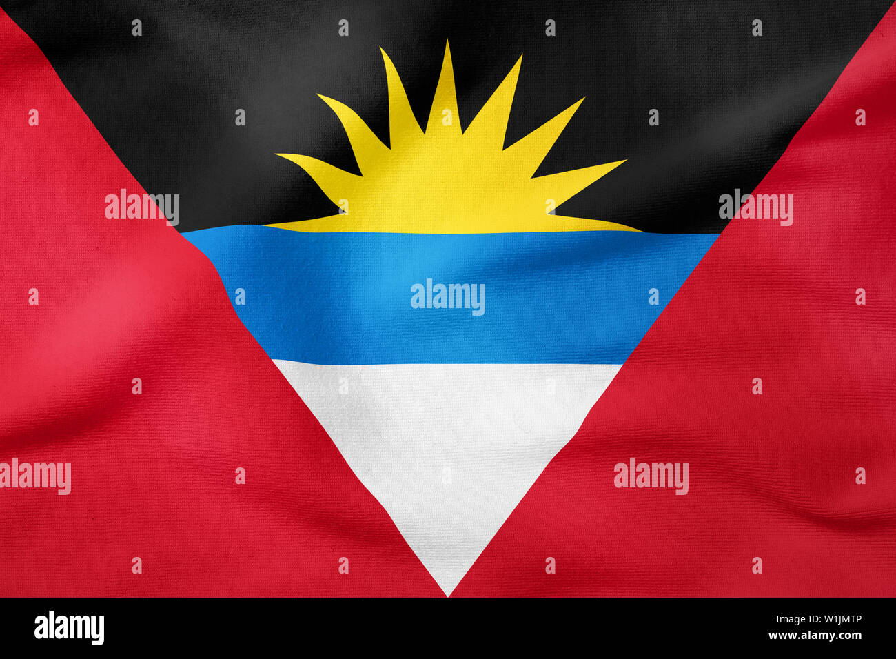 National Flag of Antigua and Barbuda - Rectangular Shape patriotic ...
