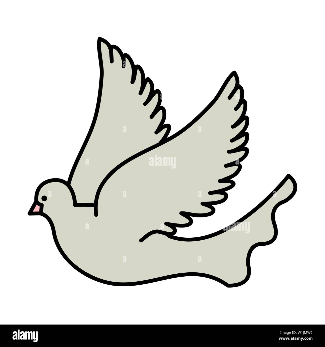 beautiful dove bird flying icon Stock Vector Image & Art - Alamy