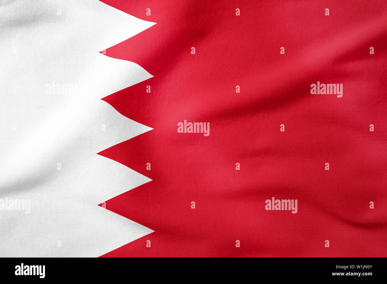 National Flag of Bahrain - Rectangular Shape patriotic symbol Stock Photo - Alamy