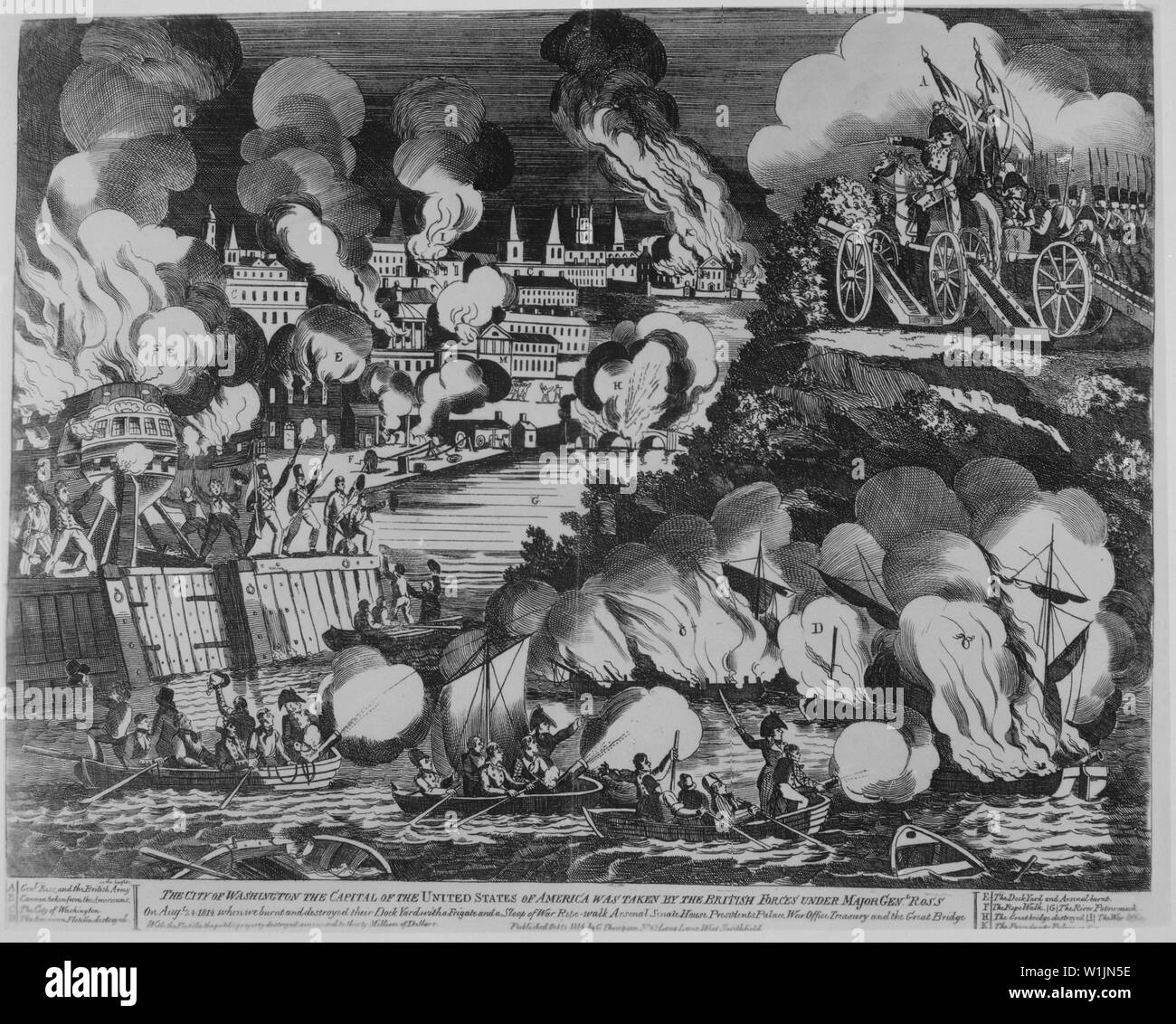 The Taking of the City of Washington... by the British Forces Under ...