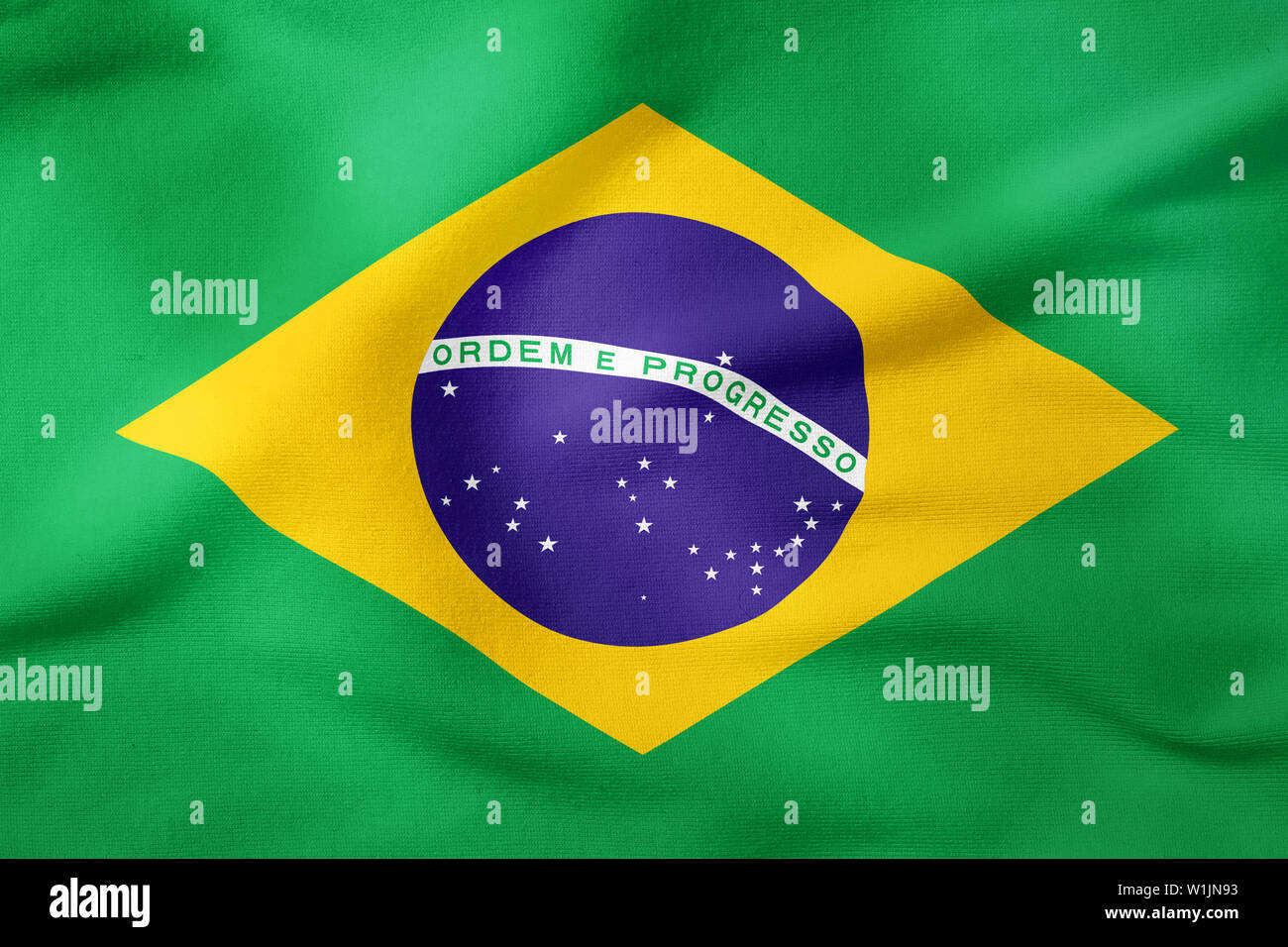 National Flag of Brazil - Rectangular Shape patriotic symbol Stock ...