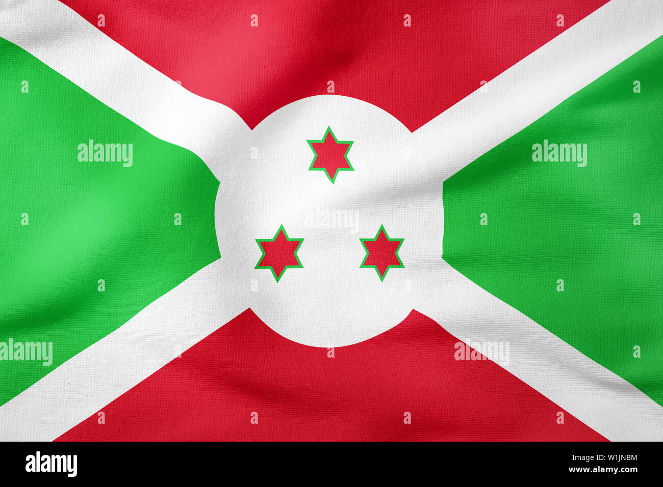 National Flag of Burundi - Rectangular Shape patriotic symbol Stock ...