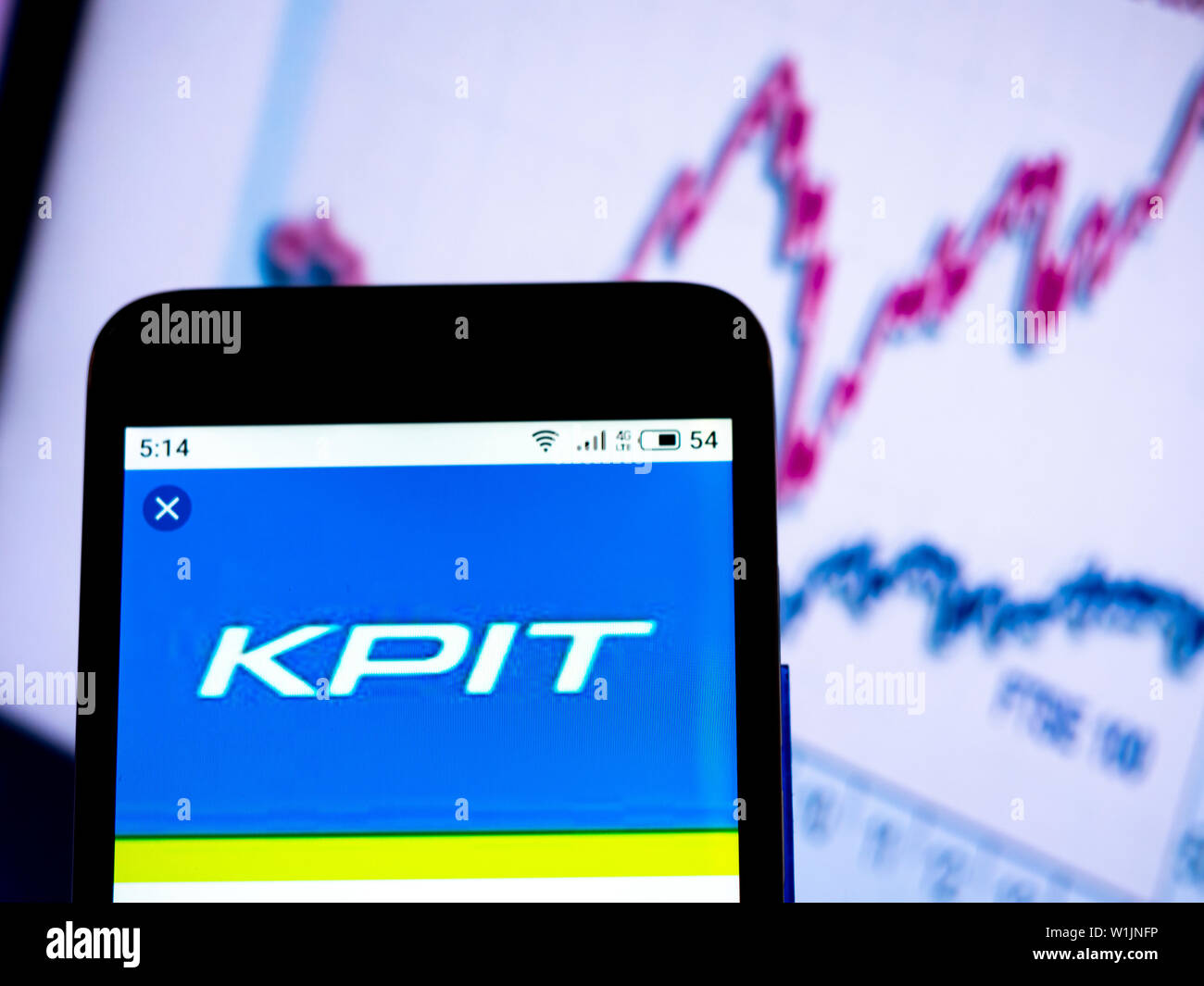 In this photo illustration the KPIT Technologies Limited logo is seen ...