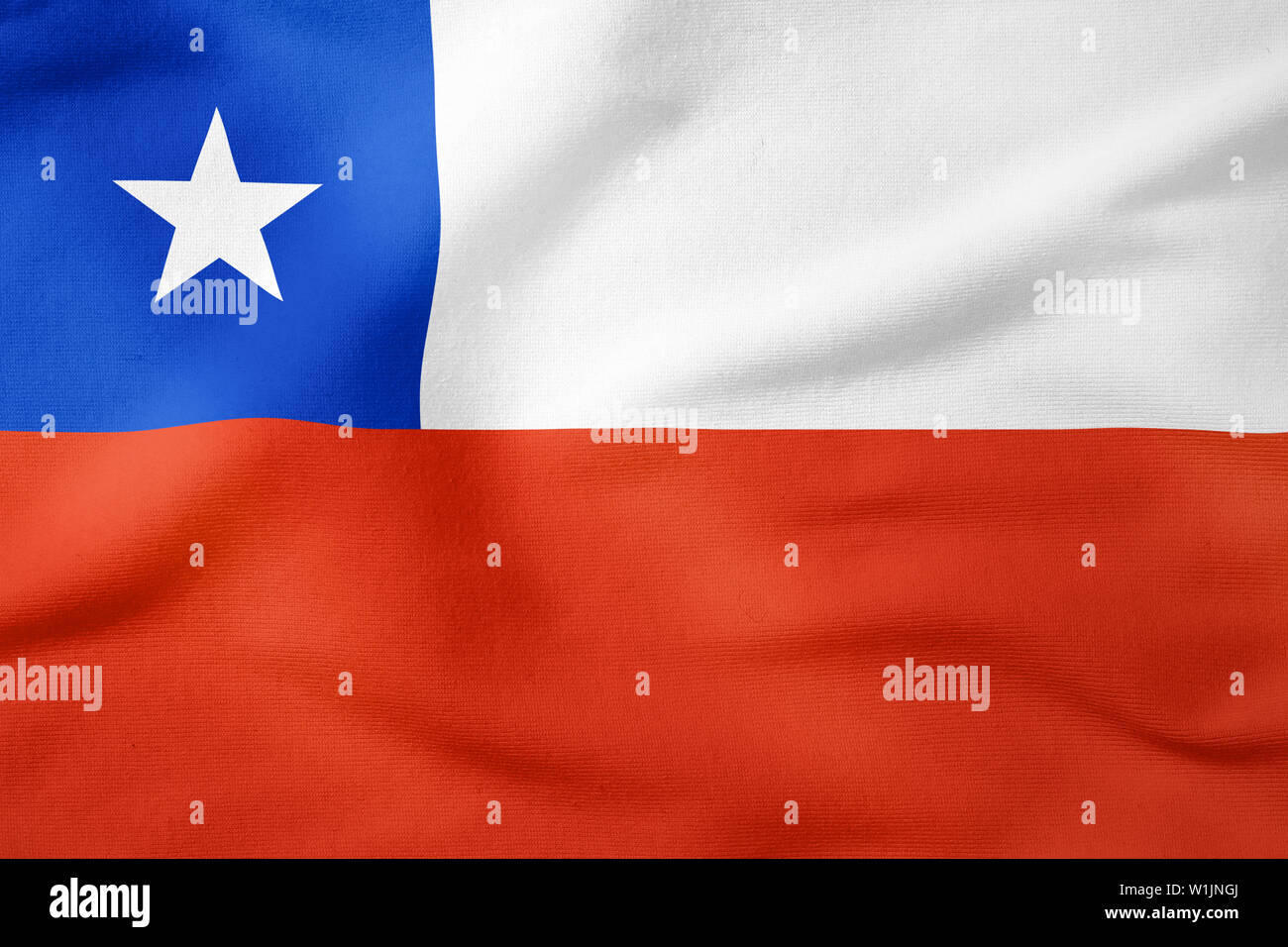 National Flag of Chile - Rectangular Shape patriotic symbol Stock Photo ...