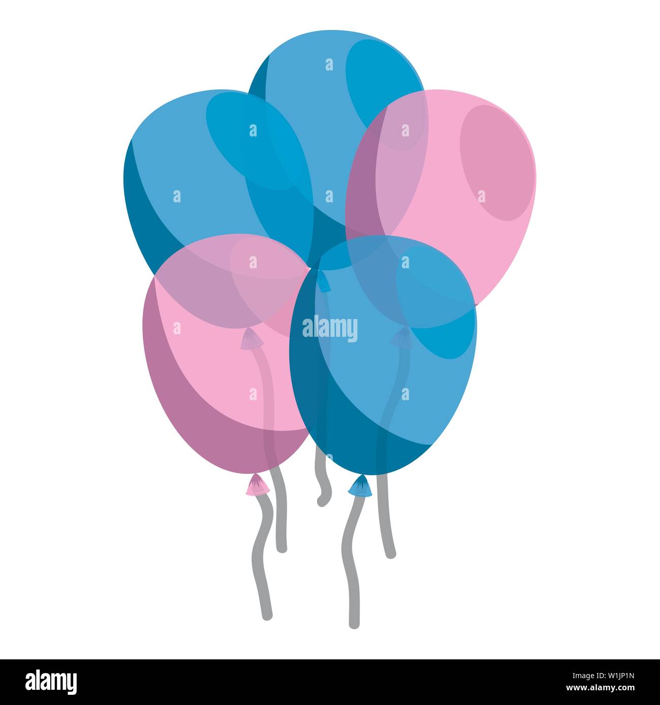 Balloons Helium Floating Decoration Icon Stock Vector Image And Art Alamy