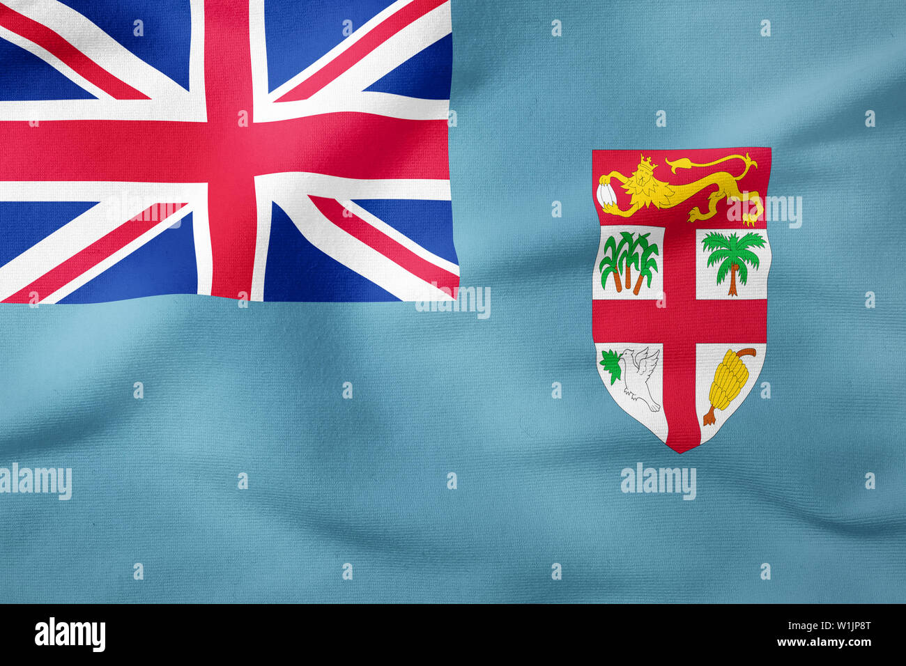 National Flag of Fiji - Rectangular Shape patriotic symbol Stock Photo ...