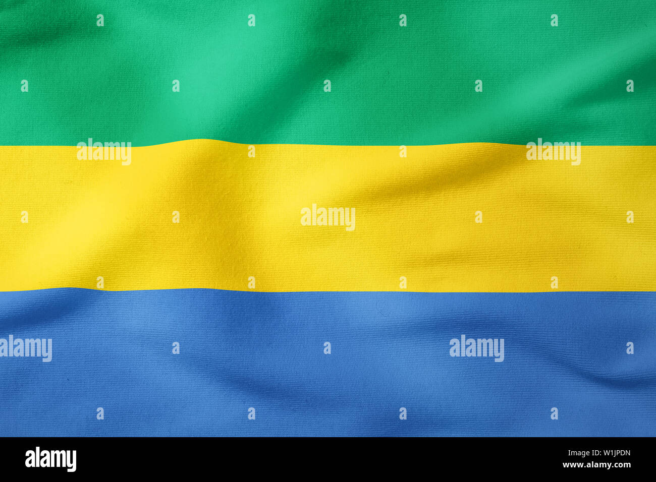 National Flag of Gabon - Rectangular Shape patriotic symbol Stock Photo ...
