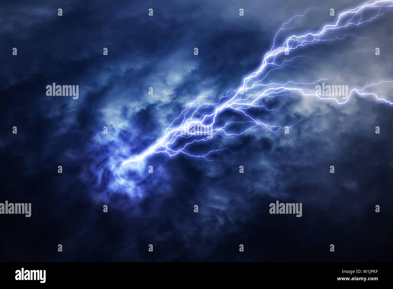 lightning strike during an electrical storm Stock Photo - Alamy