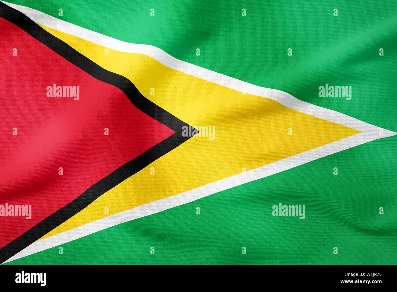National Flag of Guyana - Rectangular Shape patriotic symbol Stock Photo - Alamy