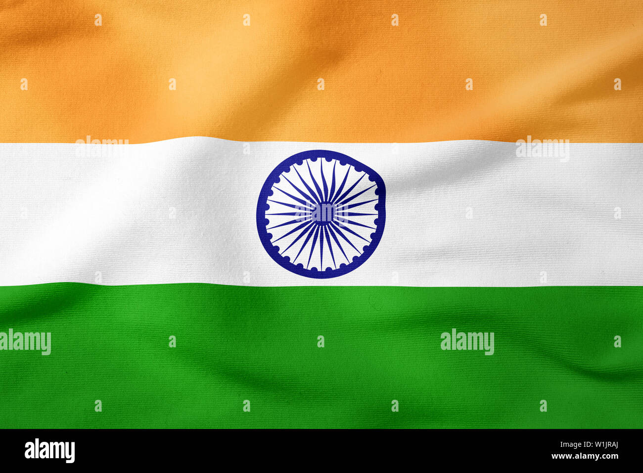 National Flag of India - Rectangular Shape patriotic symbol Stock Photo ...
