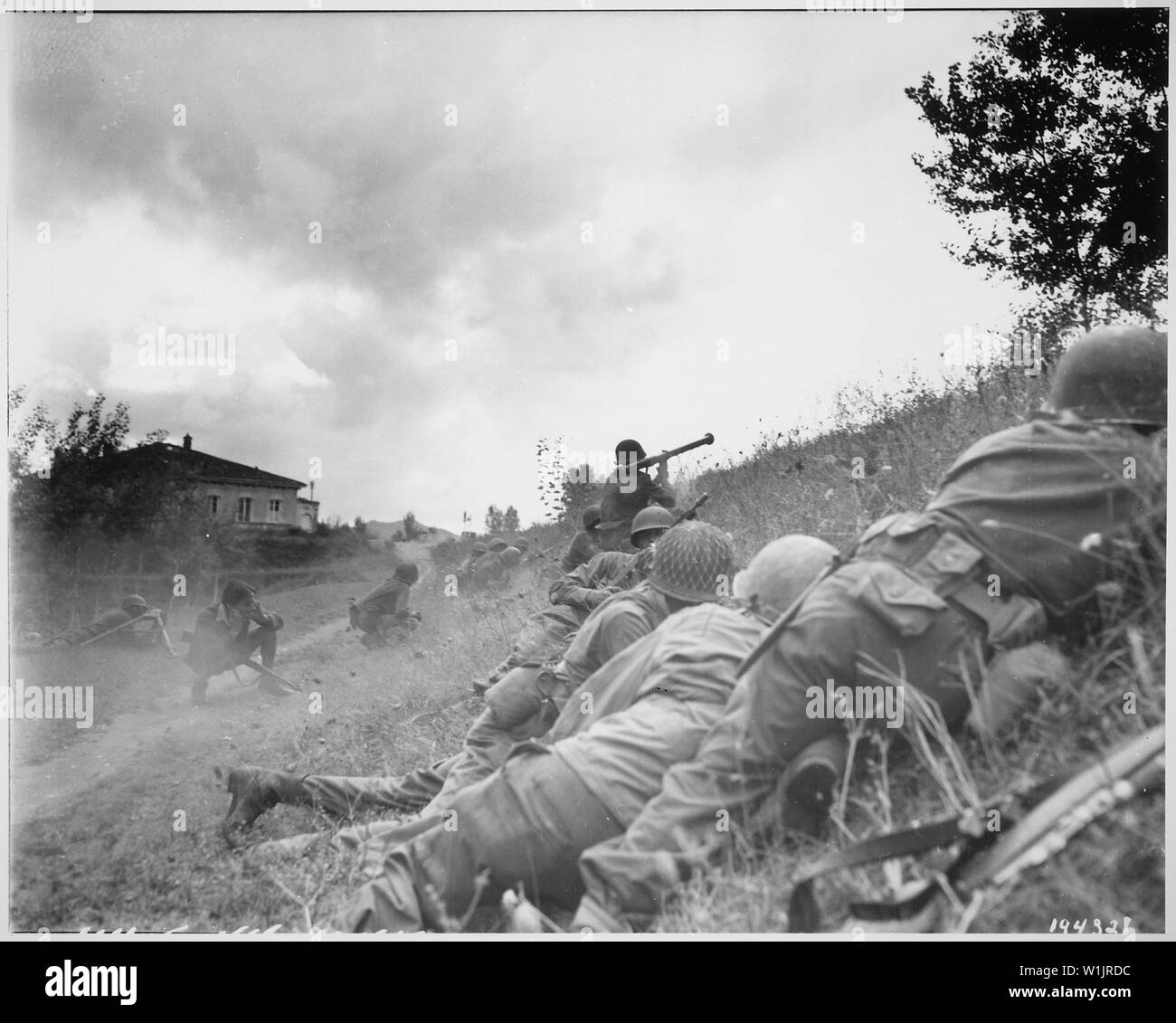 This Negro combat patrol advanced three miles north of Lucca ...