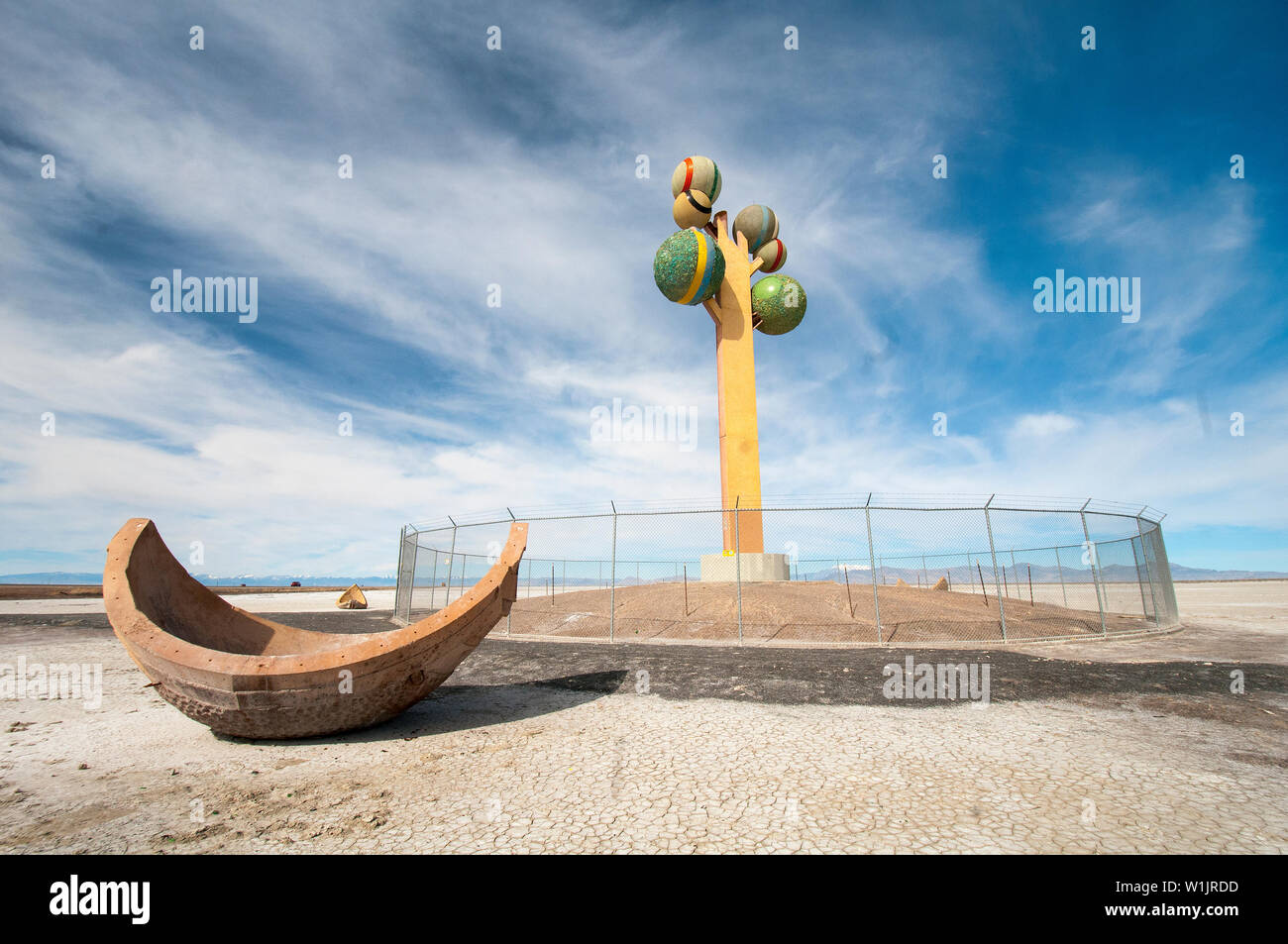 Metaphor: The Tree of Utah stands silently along I-80 in the Bonneville ...