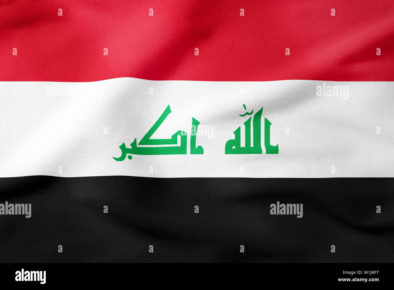 National Flag of Iraq - Rectangular Shape patriotic symbol Stock Photo ...