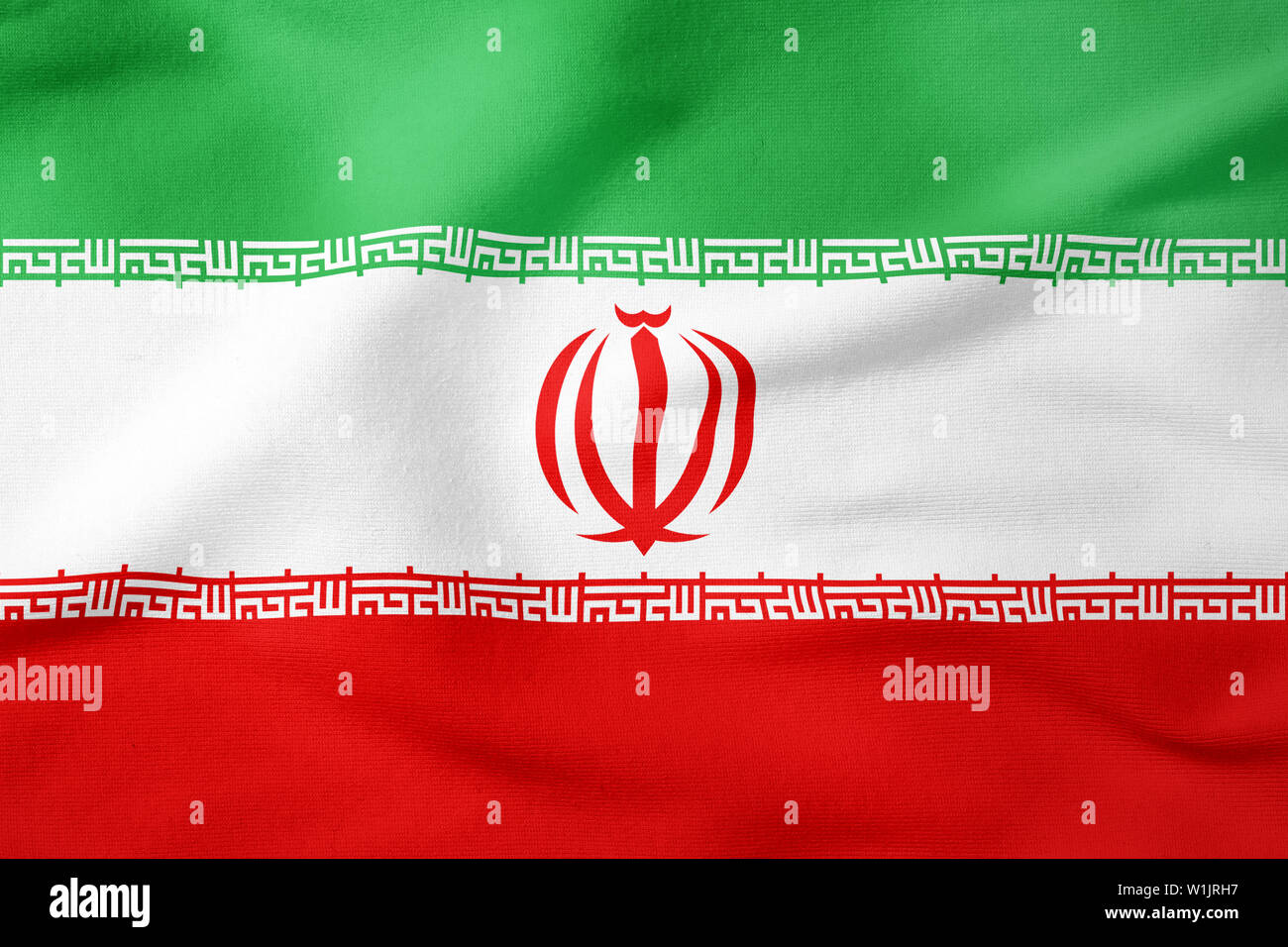 National Flag of Iran - Rectangular Shape patriotic symbol Stock Photo ...