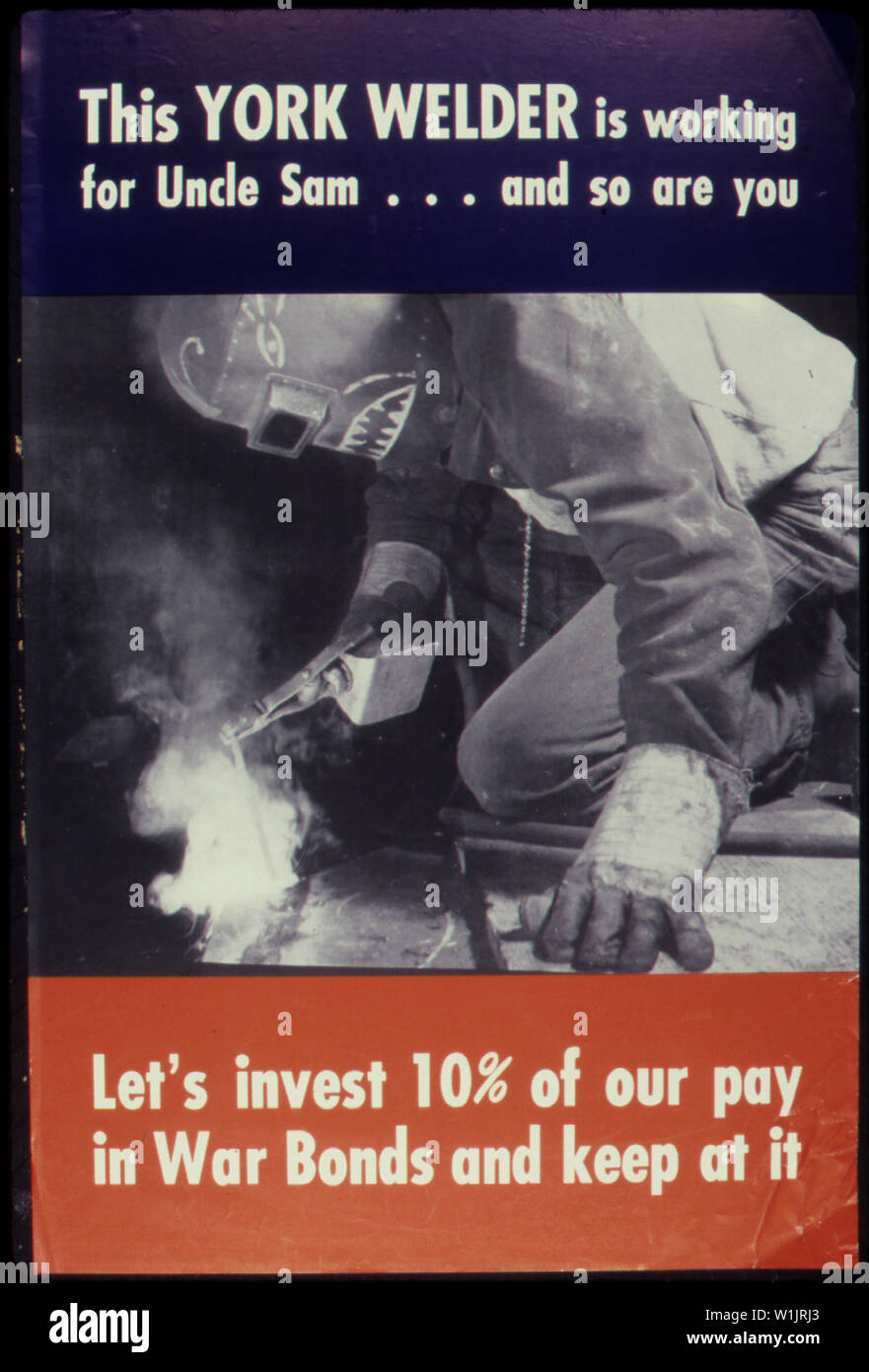 This York Welder is Working for Uncle Sam...And So Are You Stock Photo ...