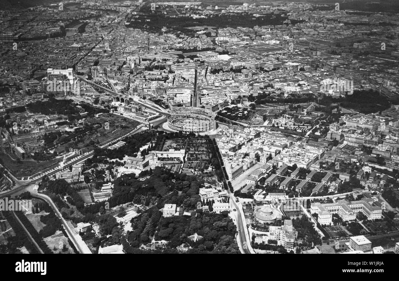 Rome aerial view Black and White Stock Photos & Images - Alamy