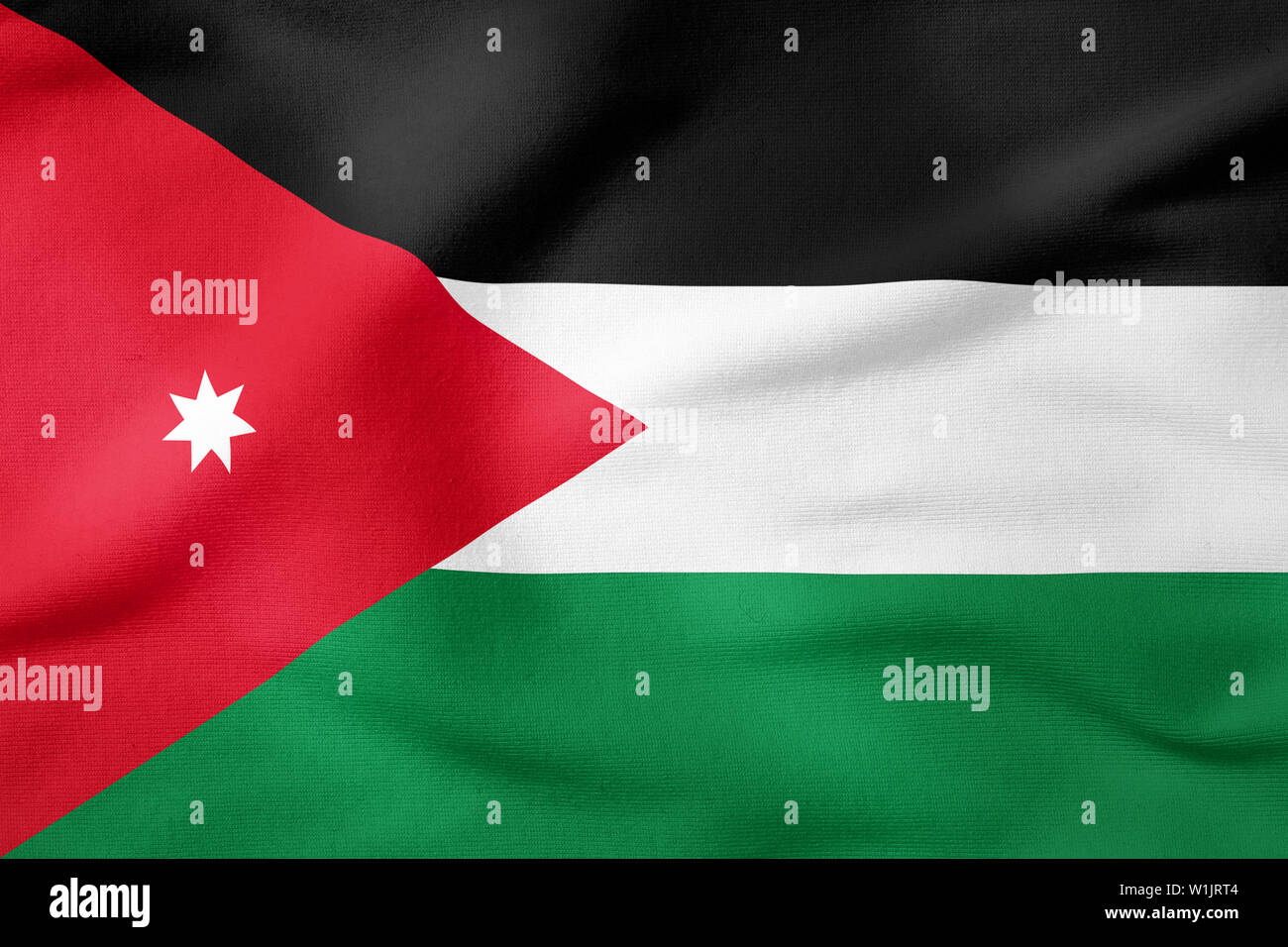National Flag of Jordan - Rectangular Shape patriotic symbol Stock ...