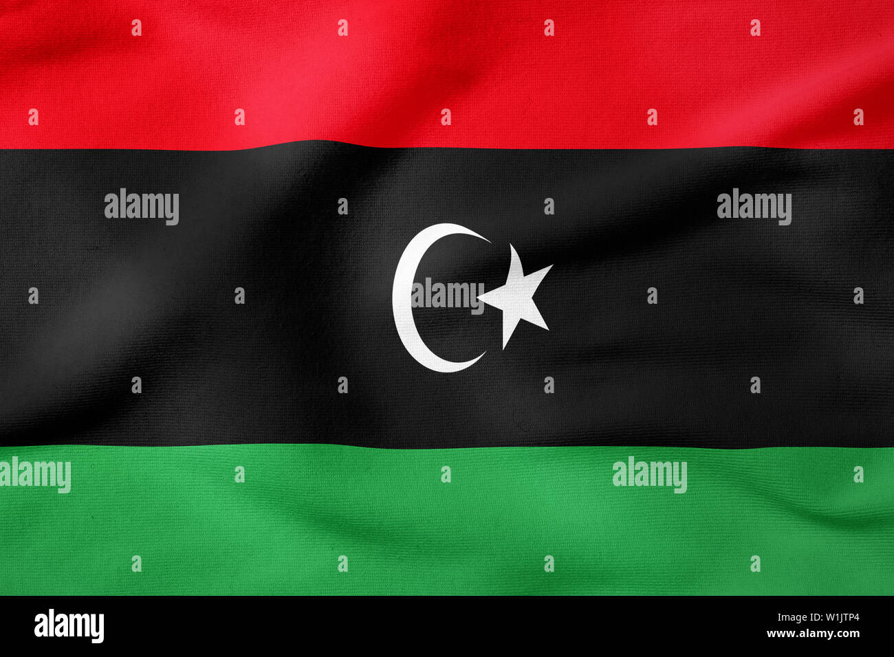 National Flag of Libya - Rectangular Shape patriotic symbol Stock Photo ...