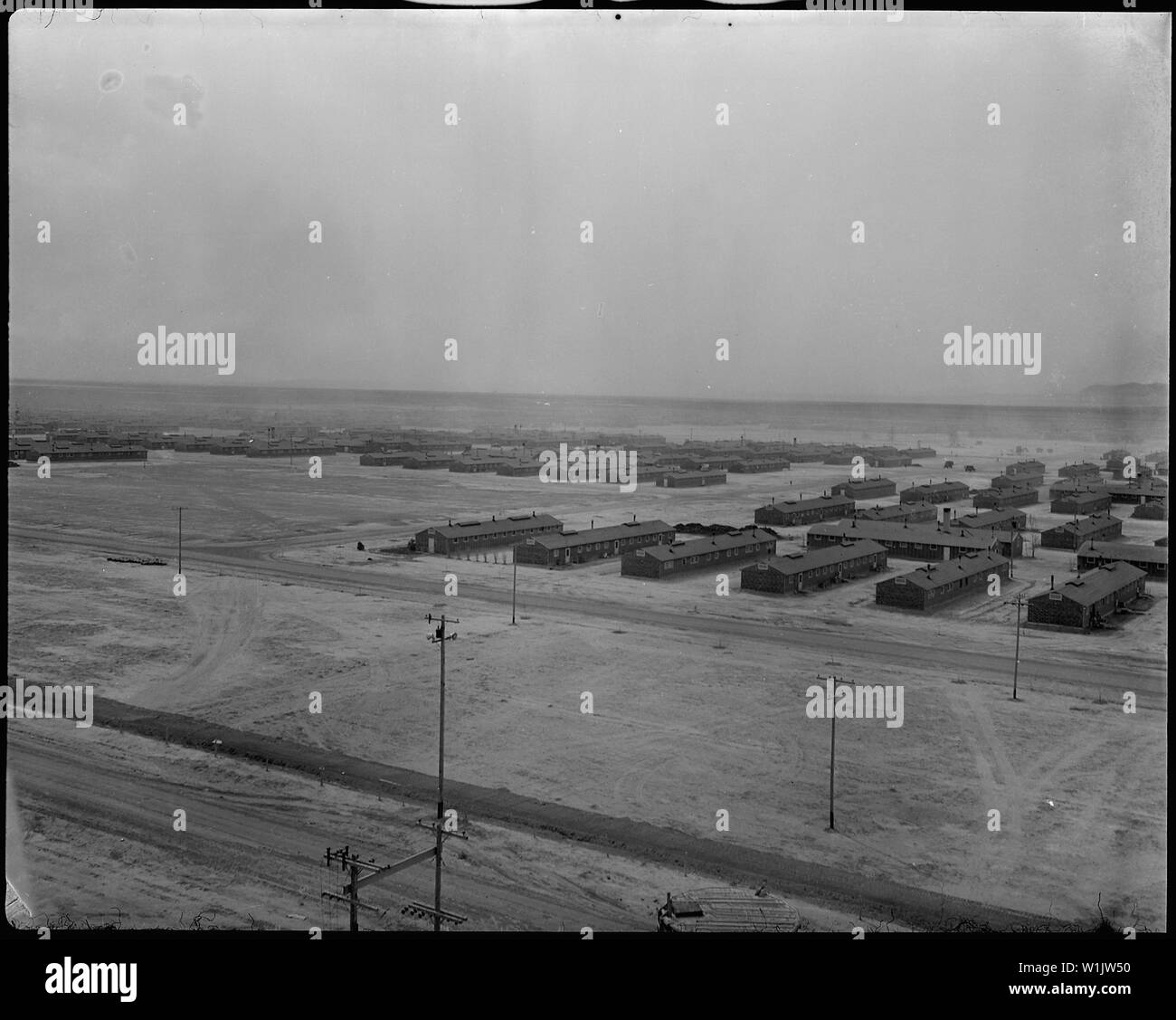 Topaz, Utah. A panorama view of the Central Utah Relocation Center ...