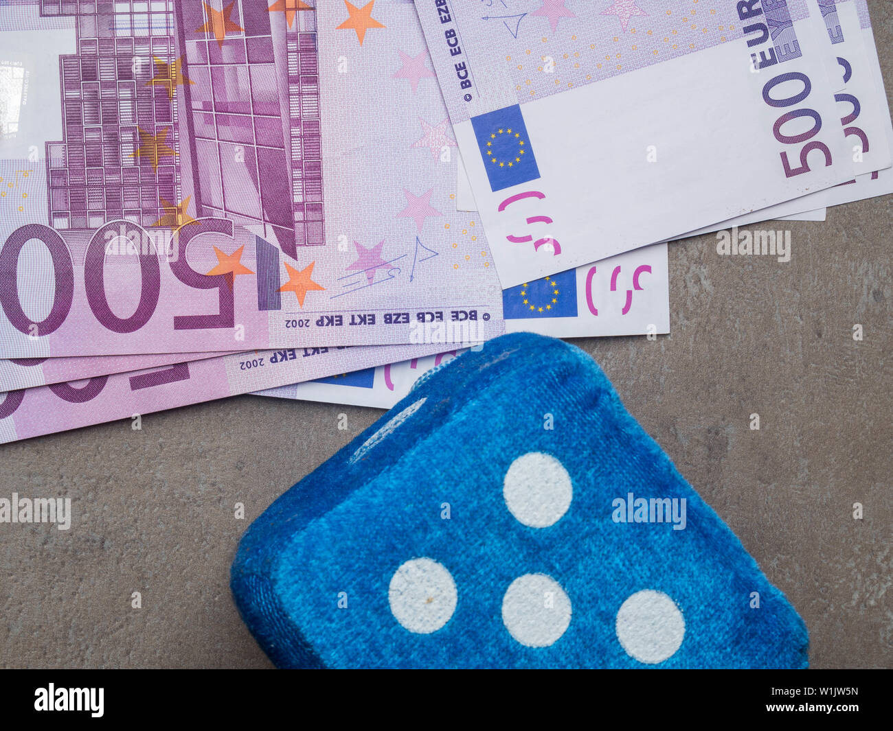 cube chips euro banknotes, Photo in motion. Concept - hope for good ...