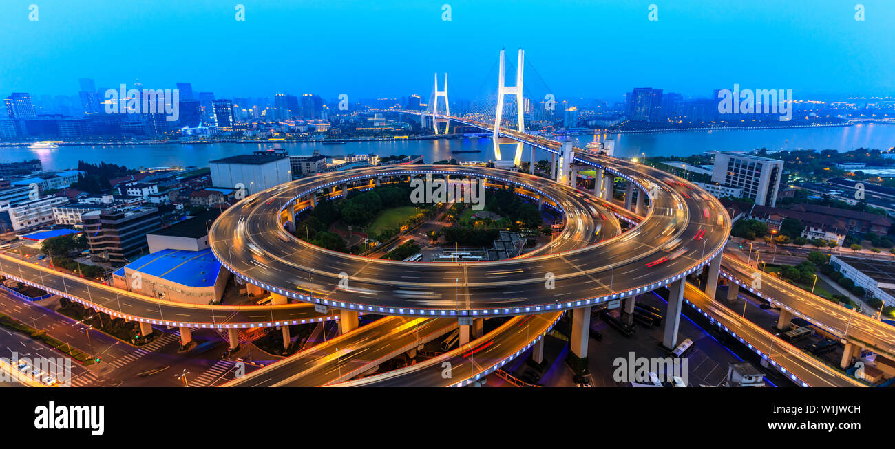 Nanpu bridge spiral hi-res stock photography and images - Alamy