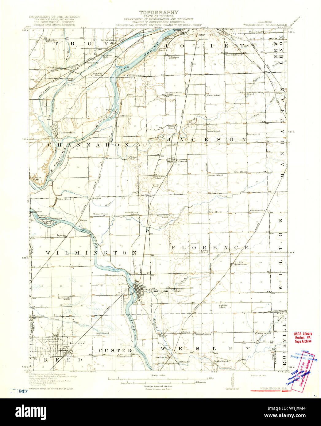 Map of wilmington illinois hi-res stock photography and images - Alamy