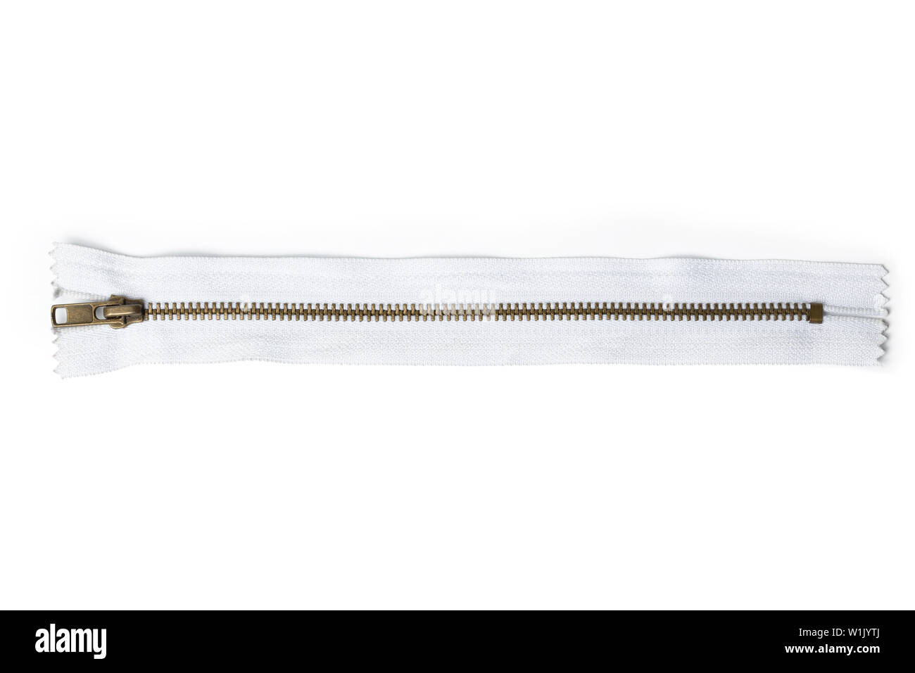 Zipper on white background Stock Photo - Alamy