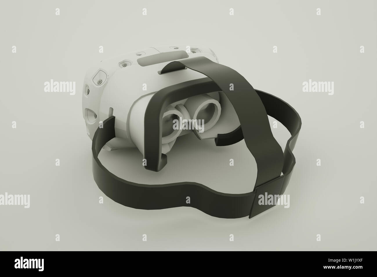 Virtual reality helmet isolated on white background Stock Photo - Alamy