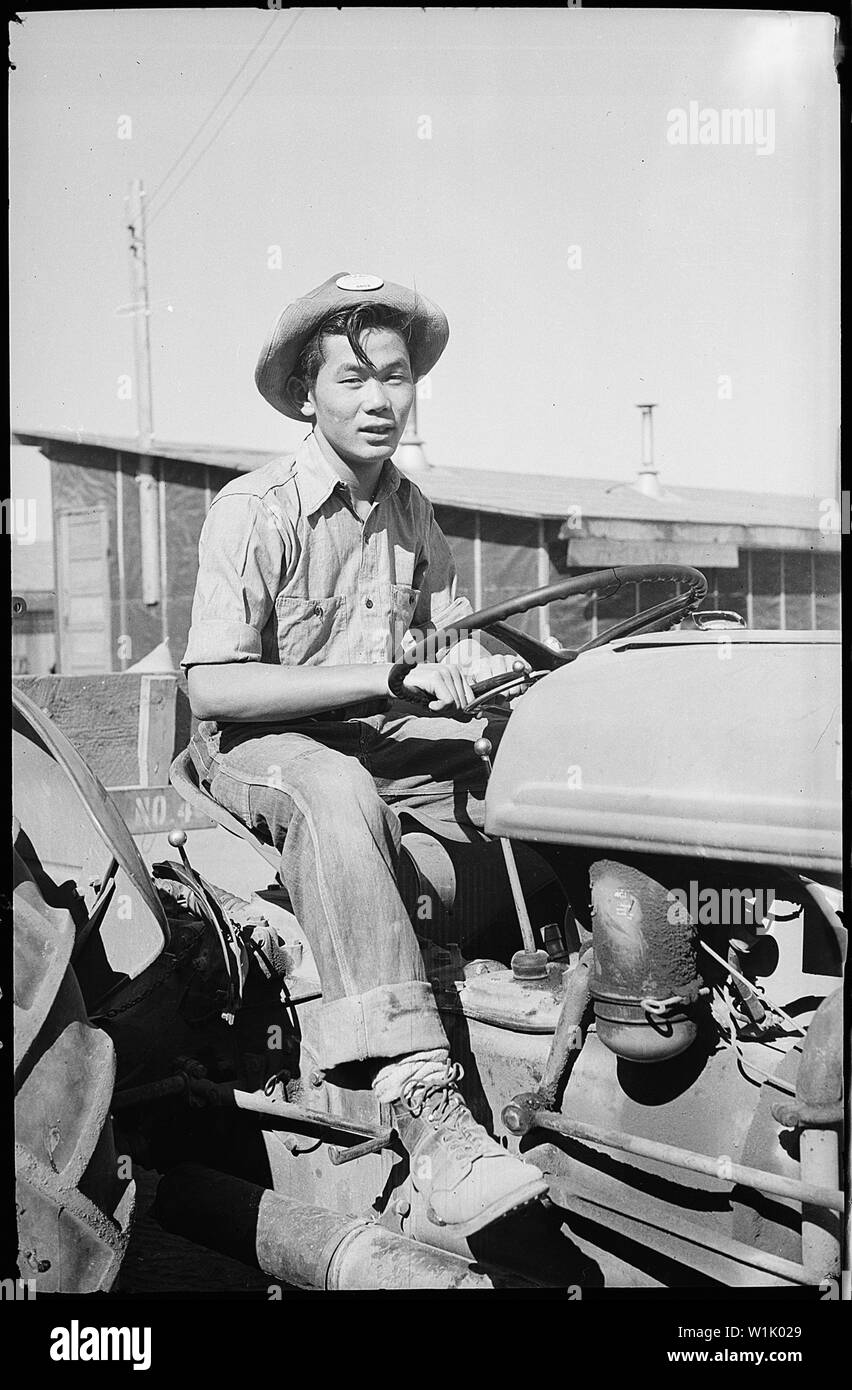 Tule Lake Relocation Center, Newell, California. Close up of tractor ...