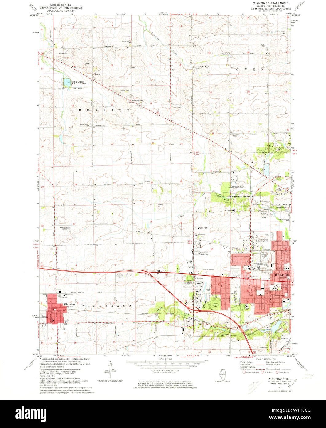 Winnebago map hi-res stock photography and images - Alamy