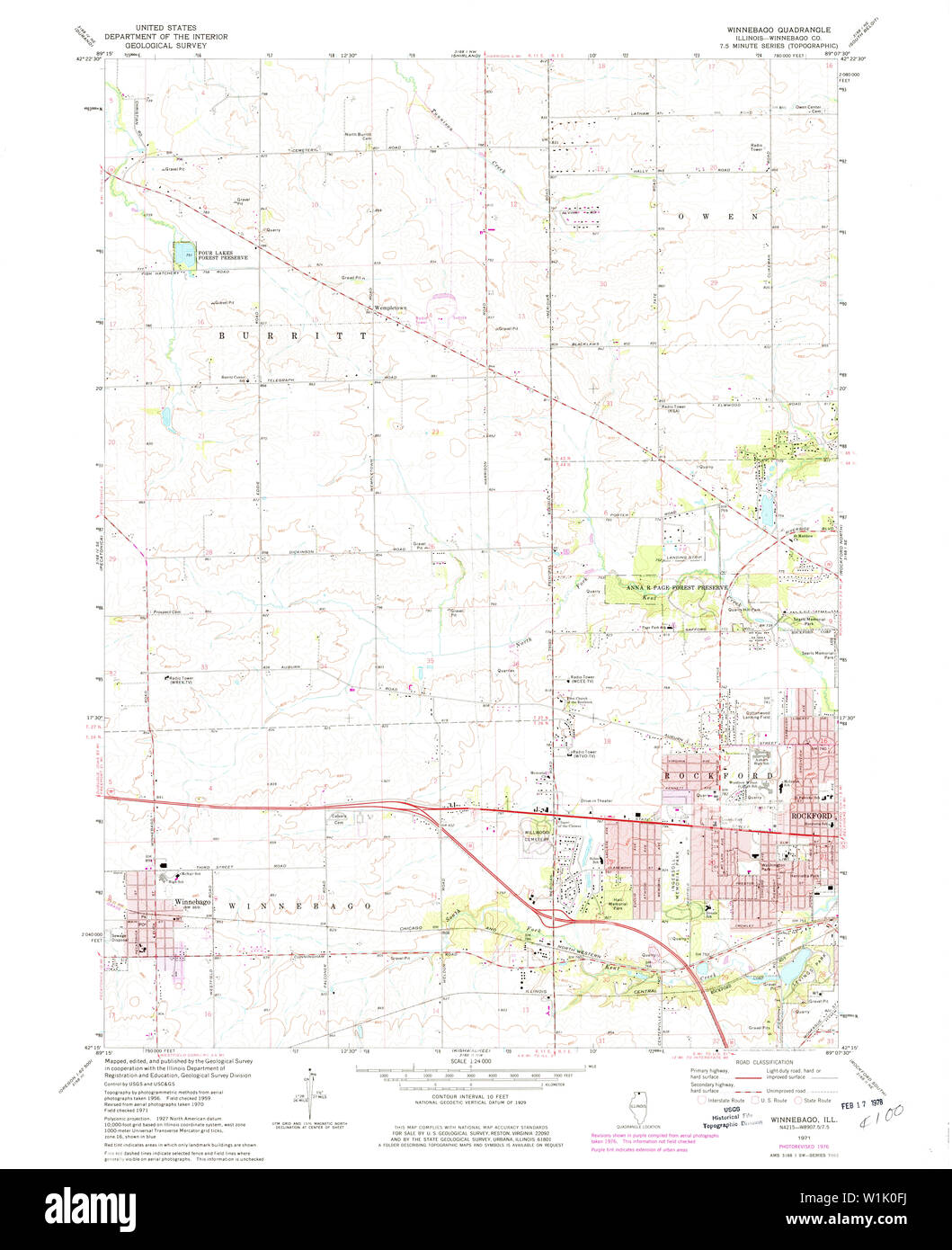 Map Of Winnebago High Resolution Stock Photography and Images - Alamy