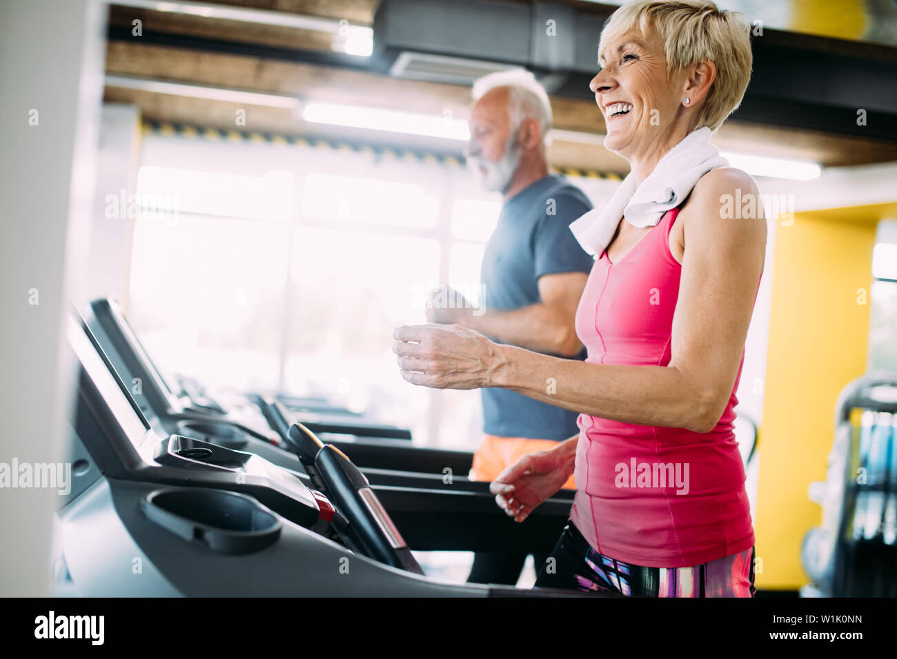 Elderly person on treadmill hi-res stock photography and images - Alamy