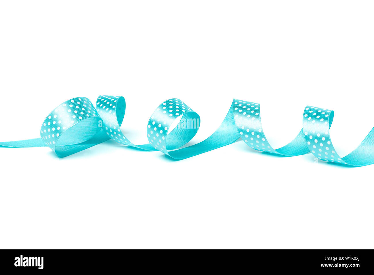 Shiny blue ribbon isolated on white Stock Photo - Alamy