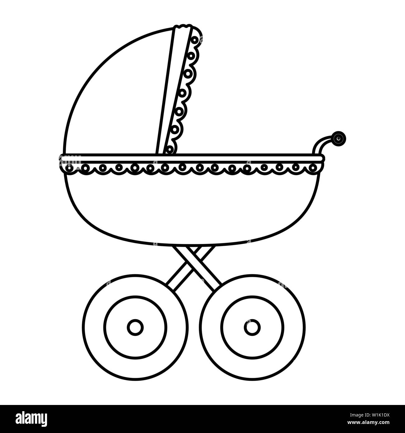 baby cart isolated icon vector Stock Vector Image & Art - Alamy