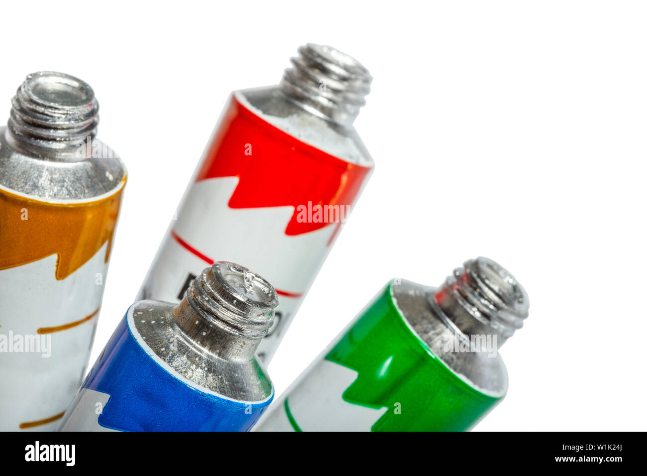 paint in tubes isolated on white Stock Photo - Alamy