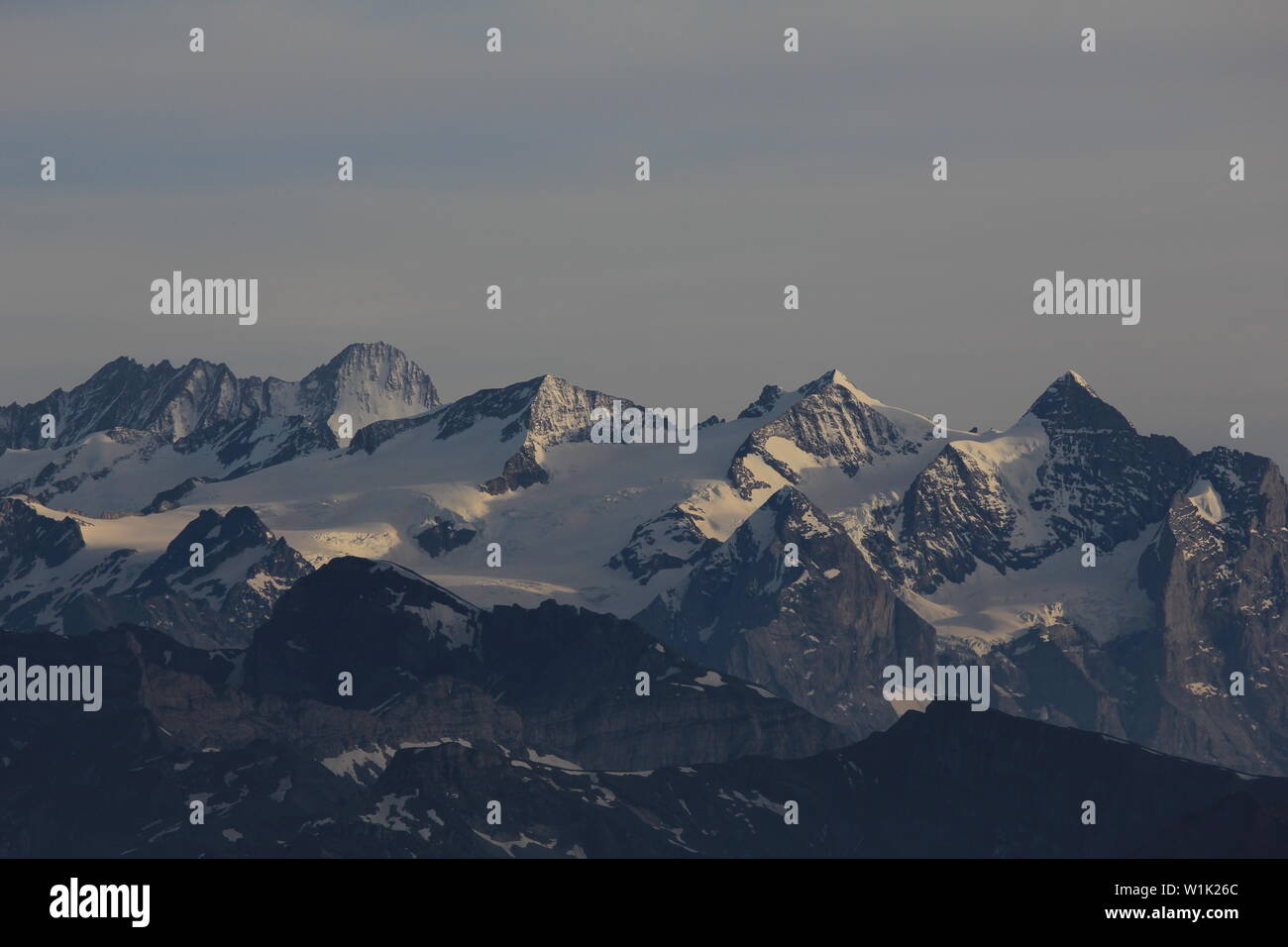 Gauli Glacier and mountain range in the Bernese Highlands Stock Photo ...
