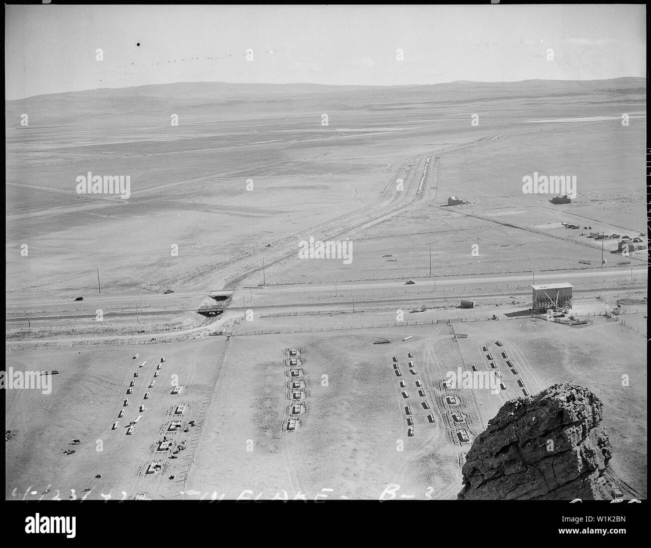Tule Lake, California. A panoramic view showing site of Tule Lake War ...